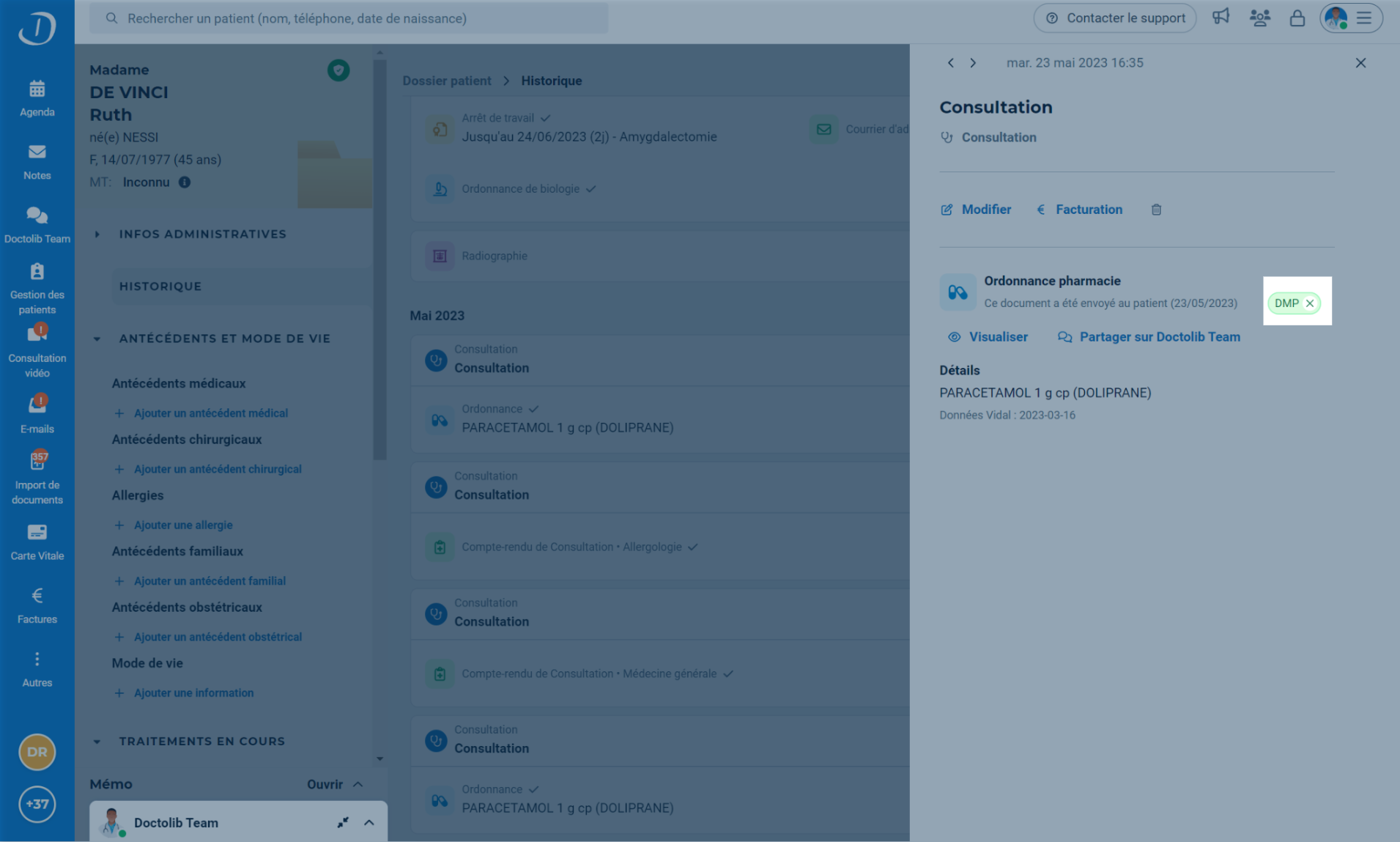 Accéder au dossier médical partagé (DMP) et y ajouter des documents – Rubrique d'aide
