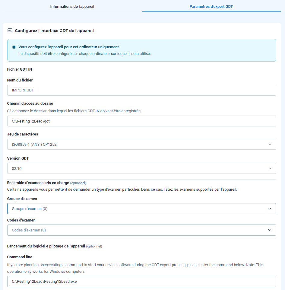 Intégration du logiciel "CardioScan 12-lead resting ECG" de DM SOFTWARE ...