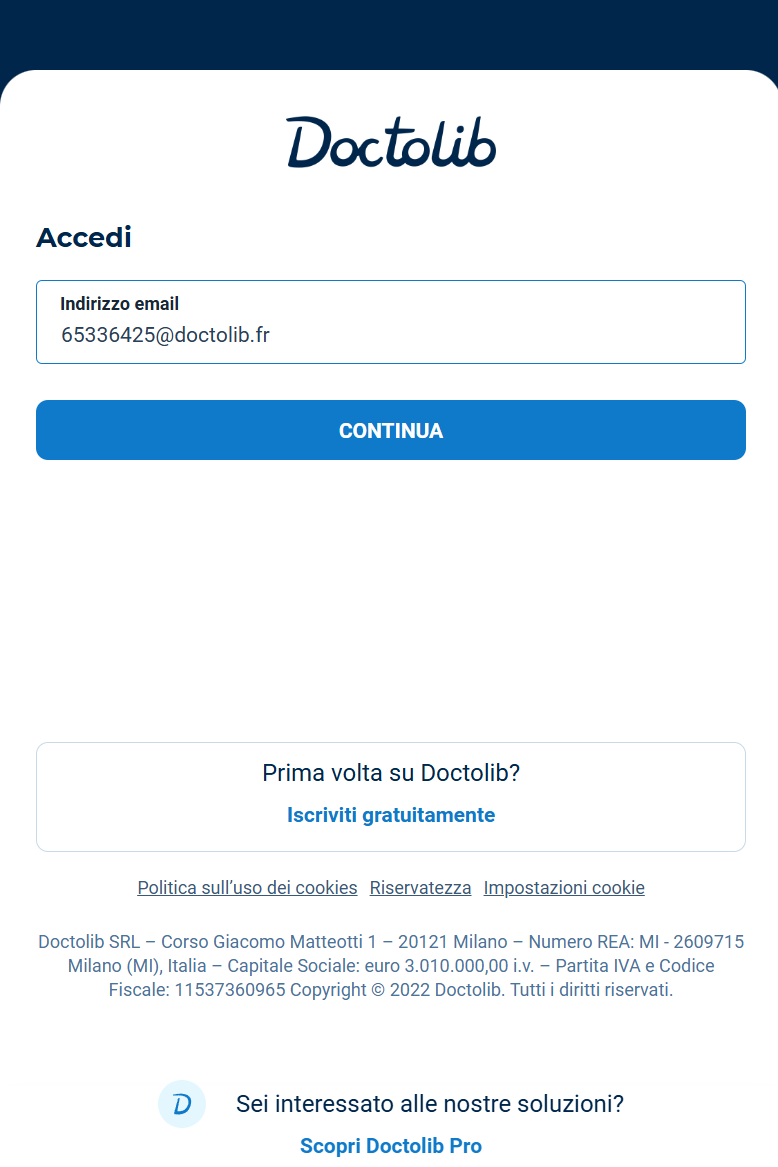 Accedere all'App Doctolib Pro per la prima volta – Centro assistenza