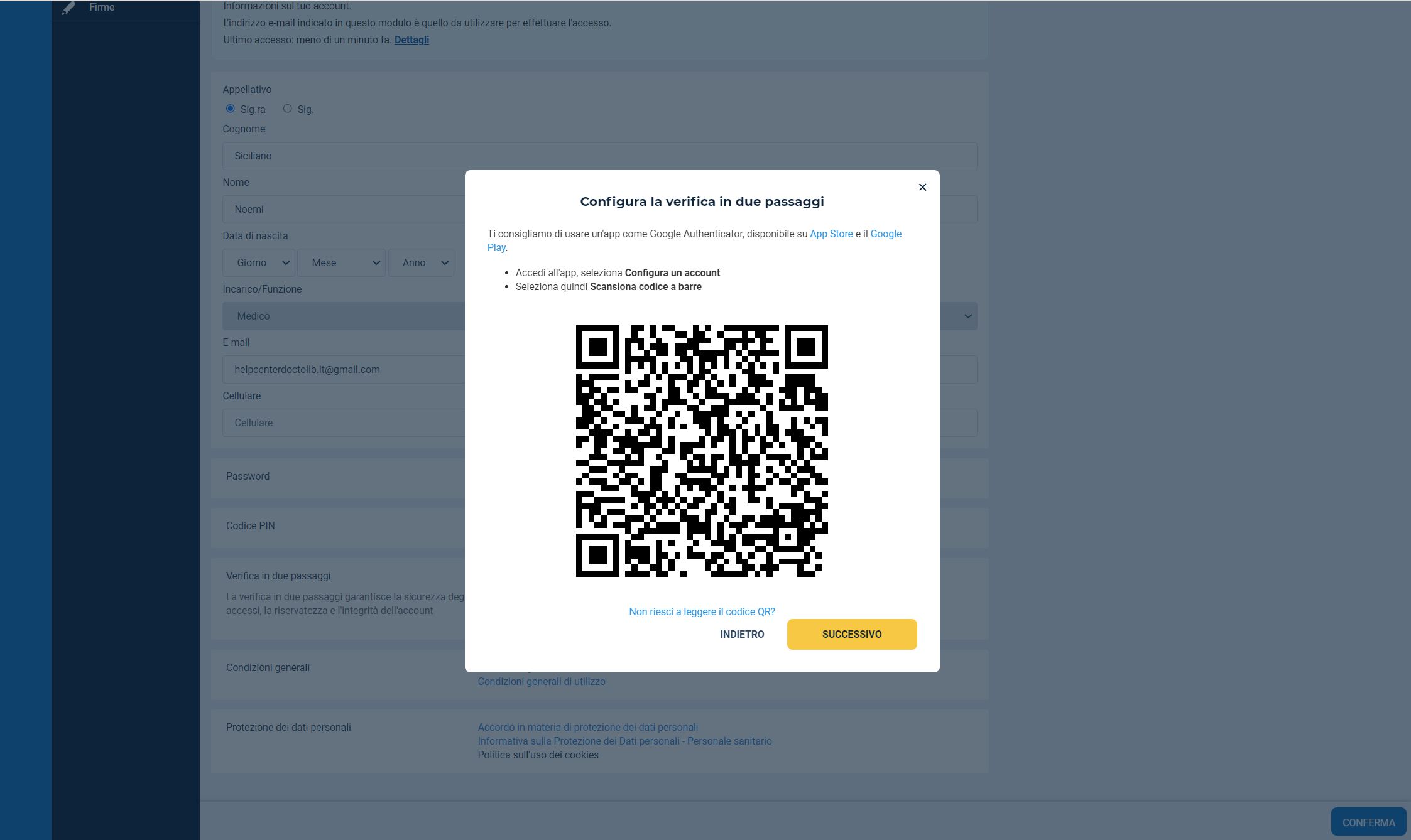 Attivare e disattivare un metodo alternativo per la verifica in due ...