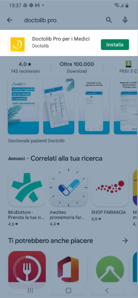 Scaricare l'App Doctolib PRO su dispositivo – Centro assistenza